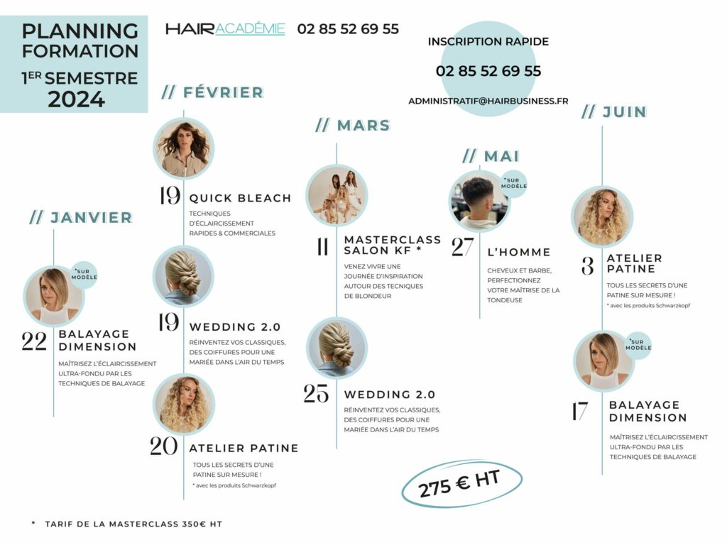 Hair Académie Le planning - Hair Académie